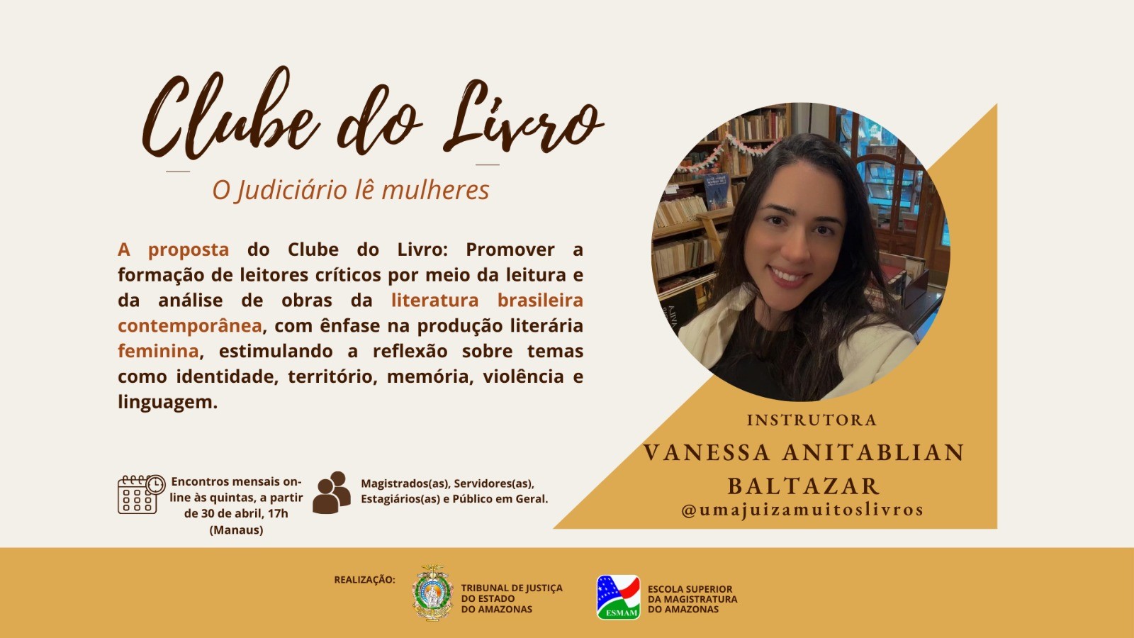 “Clube do Livro – O Judiciário lê mulheres” é o novo projeto lançado ...
